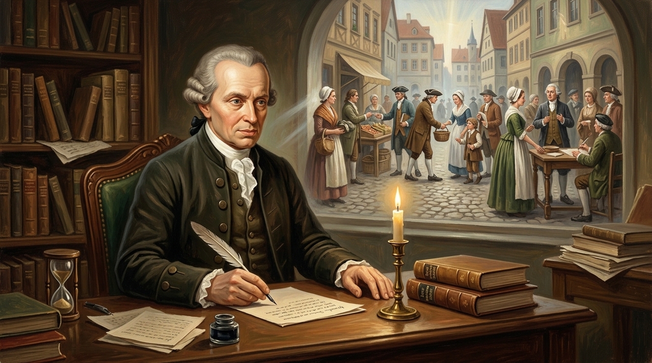 Reflexão de Kant sobre moral e dever: "Aja apenas segundo aquilo que ...
