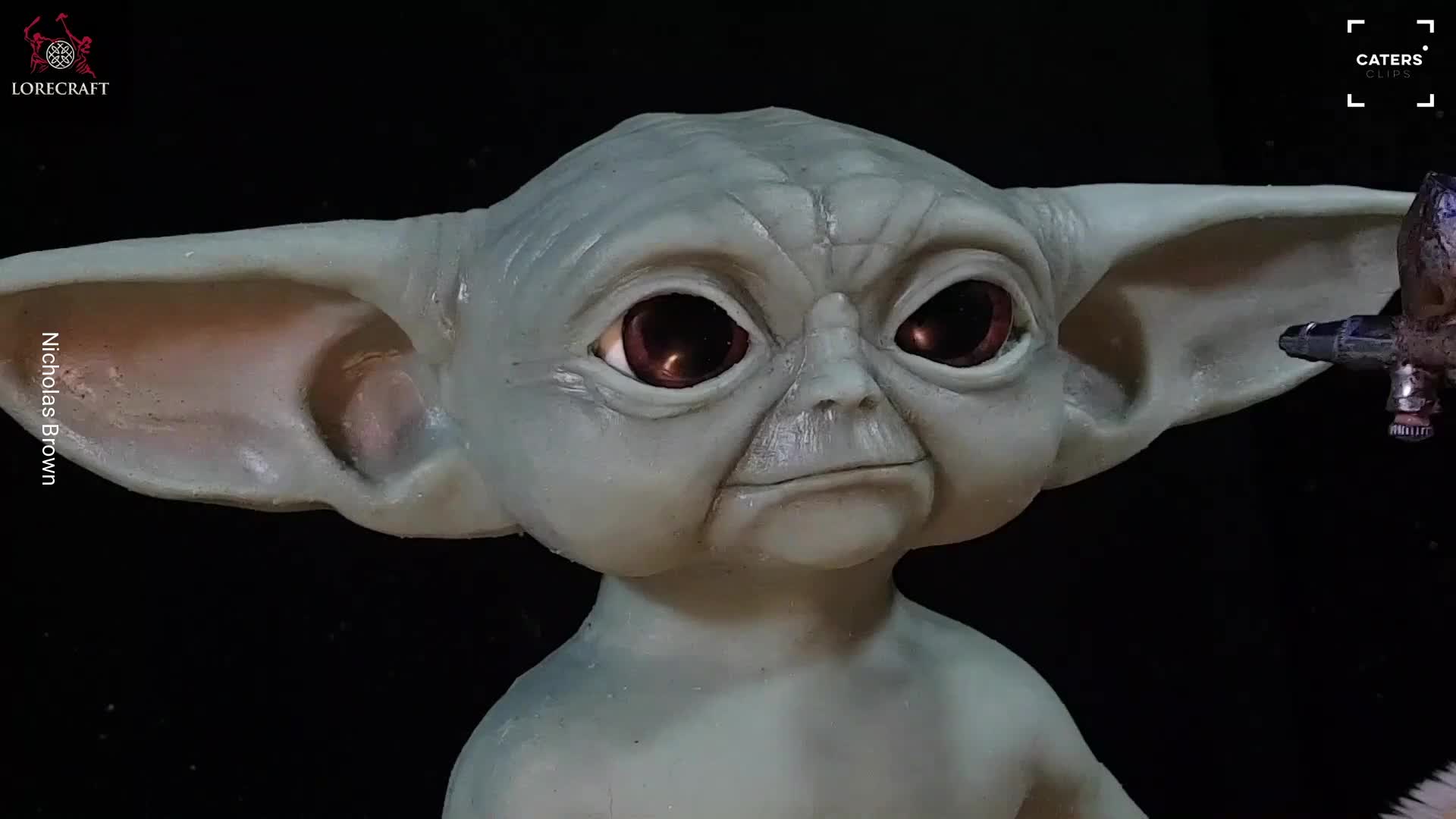 Artist spent two weeks creating Grogu sculpture