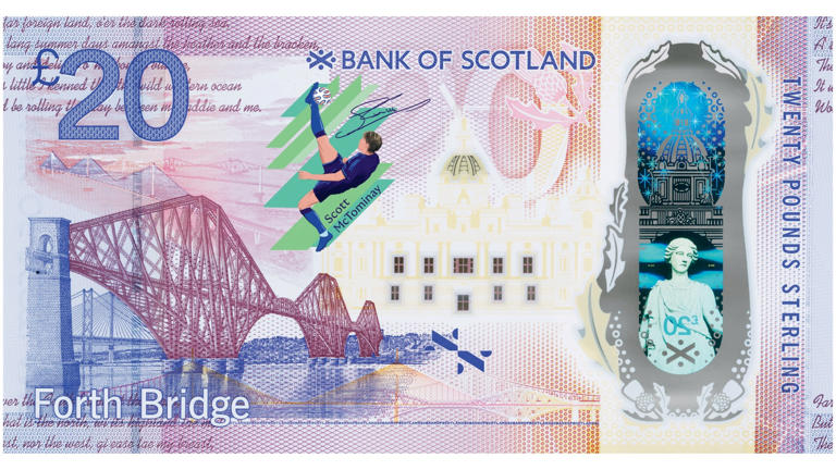 New £20 banknote to feature Scott McTominay’s famous overhead kick