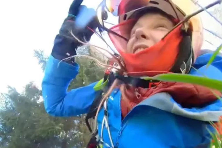Video captures horror moment paraglider plummets to earth after plane ...