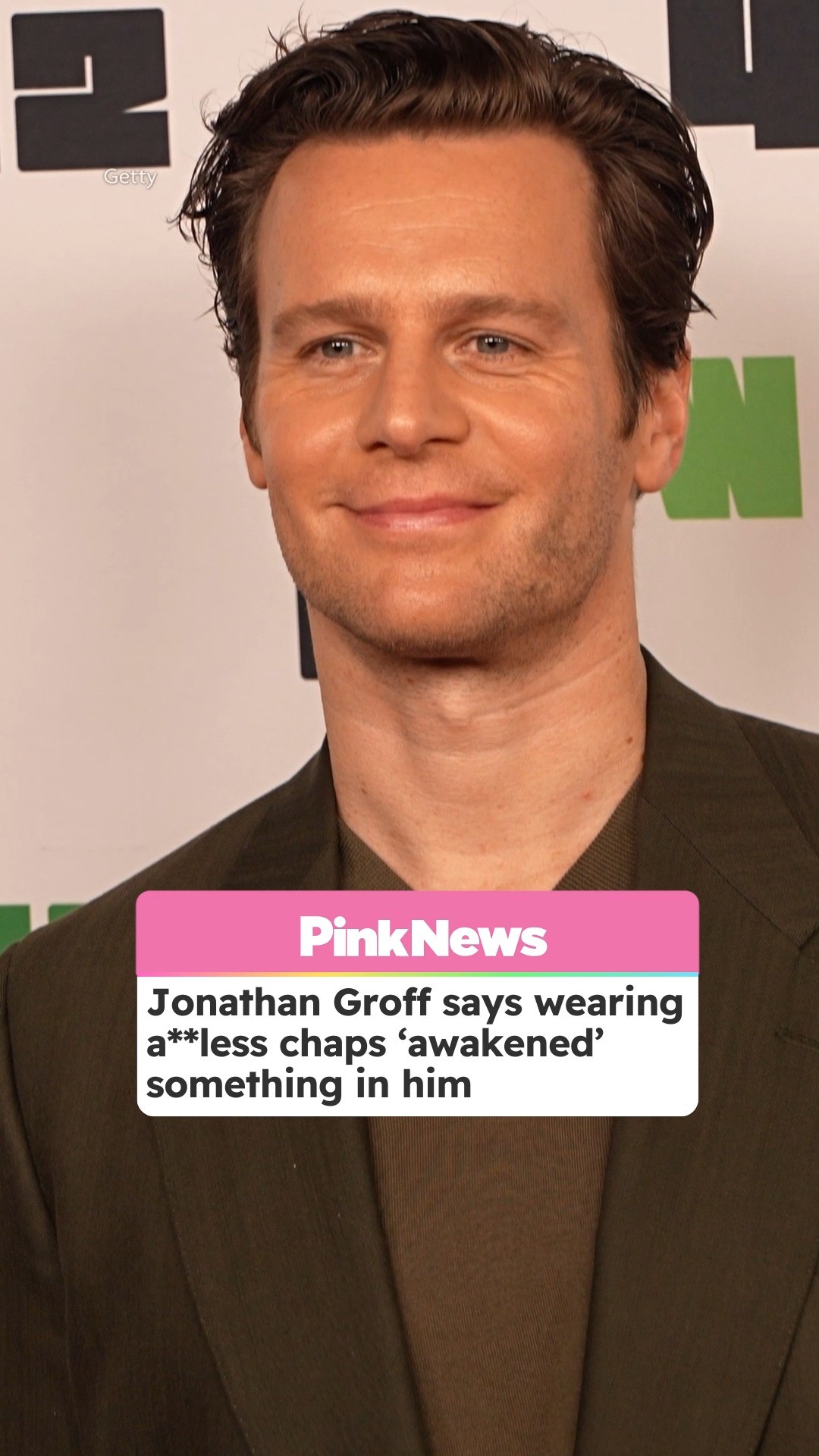 Jonathan Groff says wearing harnesses and chaps awakened something in him
