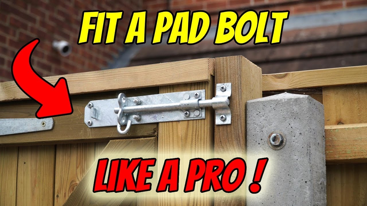Fit a pad bolt / Brenton bolt to a wooden gate