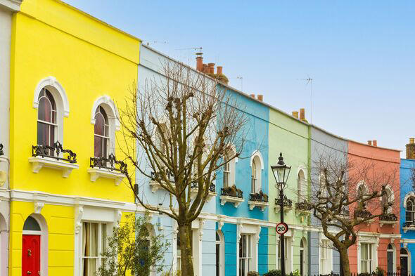 The hidden UK street where every single house is painted a different colour