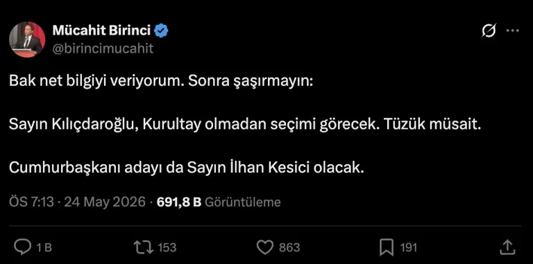 AKP'li Mücahit Birinci'den CHP kulislerine dair iddia: Kılıçdaroğlu ...