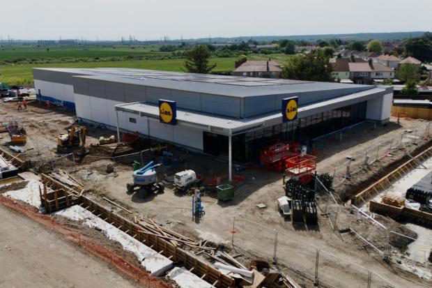 Pictures show signs installed at new South Essex Lidl as progress ...