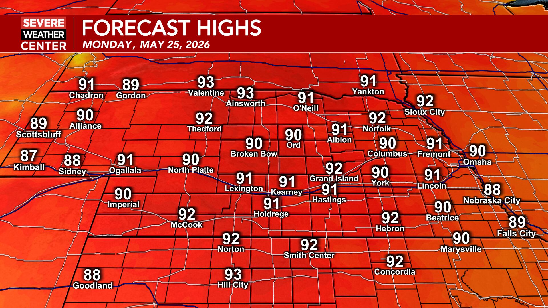 Isolated strong storms today and tomorrow as we stay hot through ...