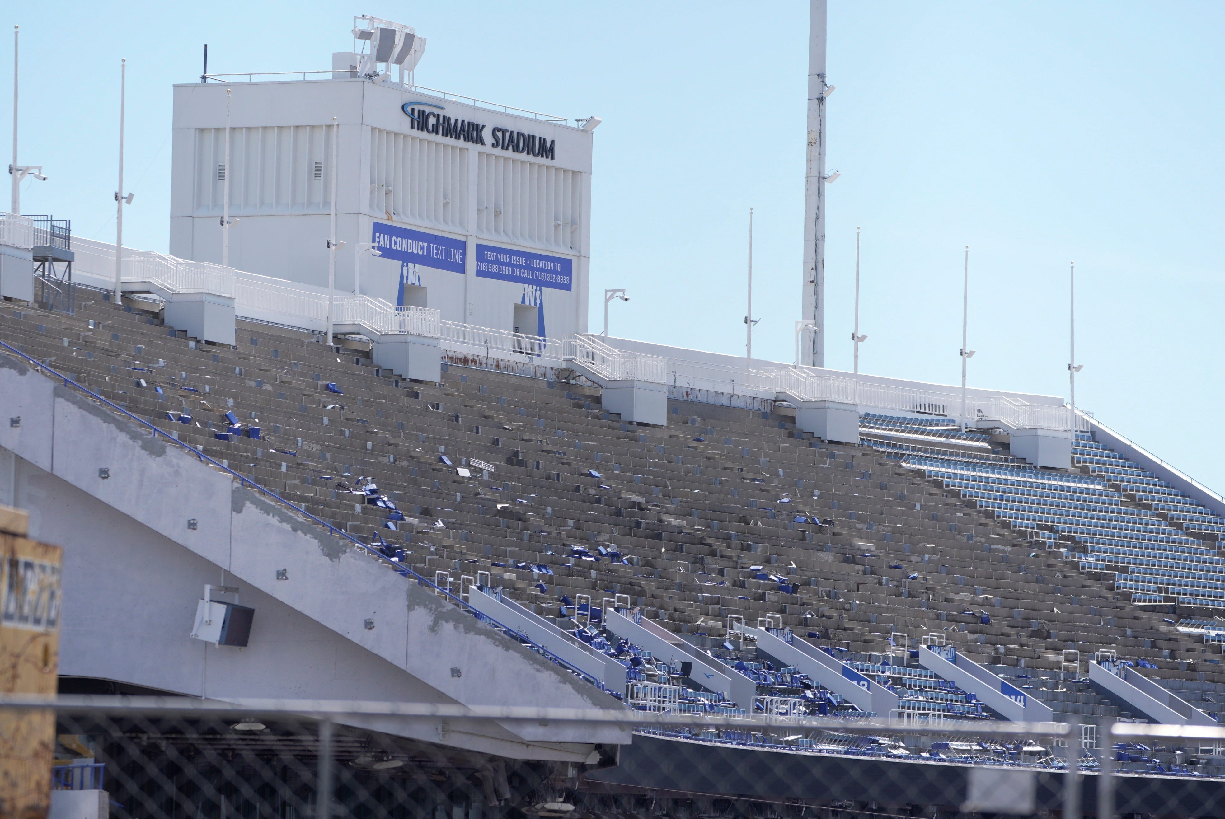 Demolition in full swing for Buffalo Bills' old Highmark Stadium