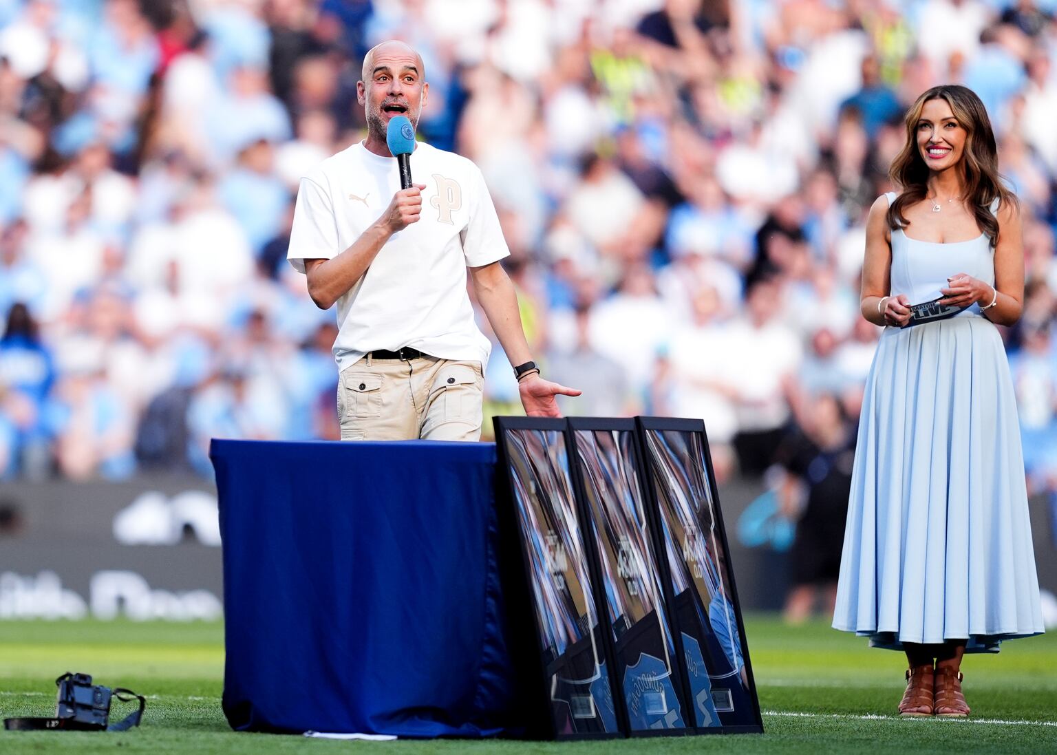 ‘Tired’ Pep Guardiola struggles to contain his emotions at Man City ...