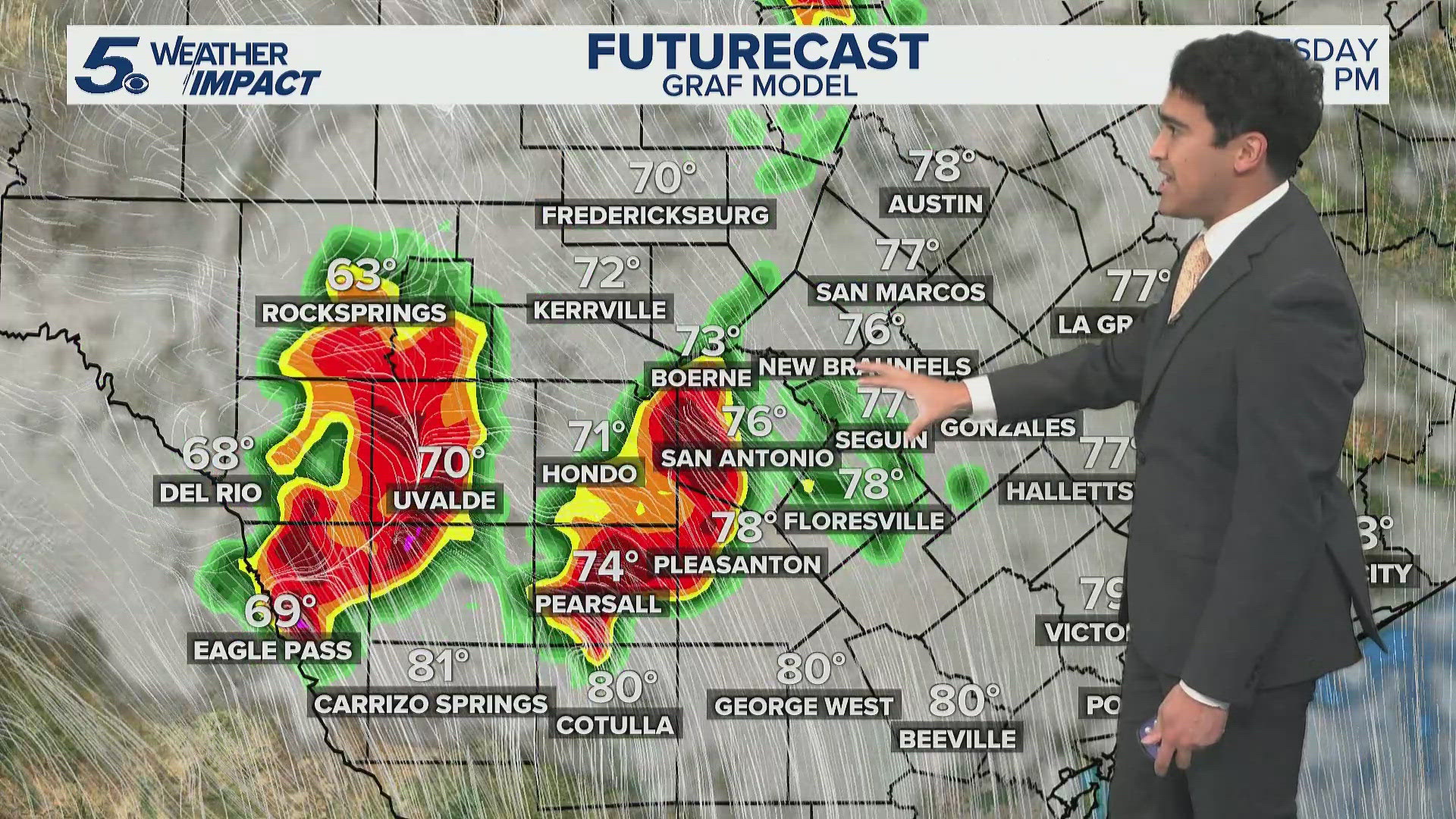 Showers and thunderstorms return Tuesday | KENS 5 weather impact forecast