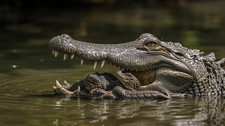 Crocodile mothers carry babies in the same jaws that can crush bones ...