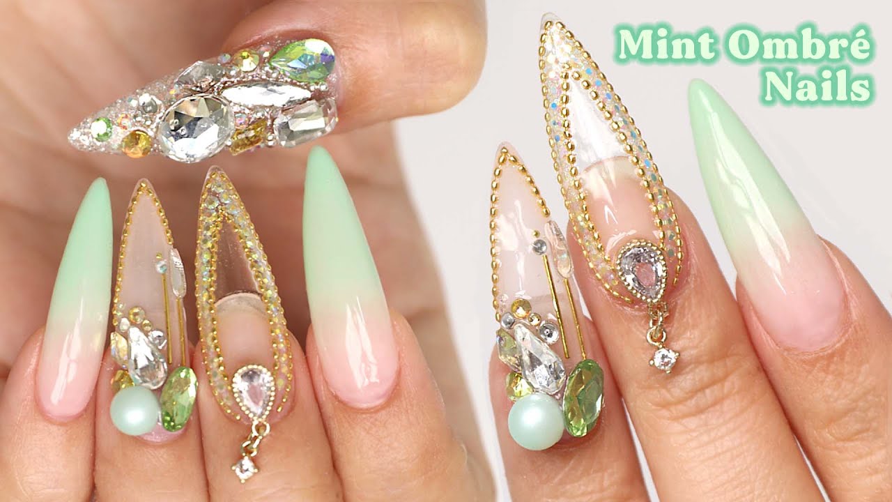 How to do perfect mint ombré nails
