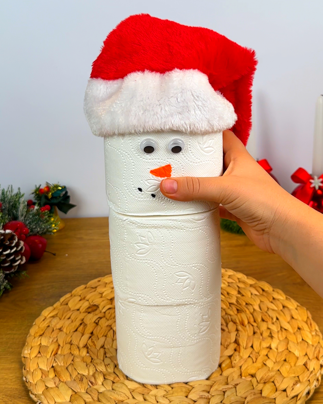 Adorable snowmen craft from toilet paper 🧻☃️