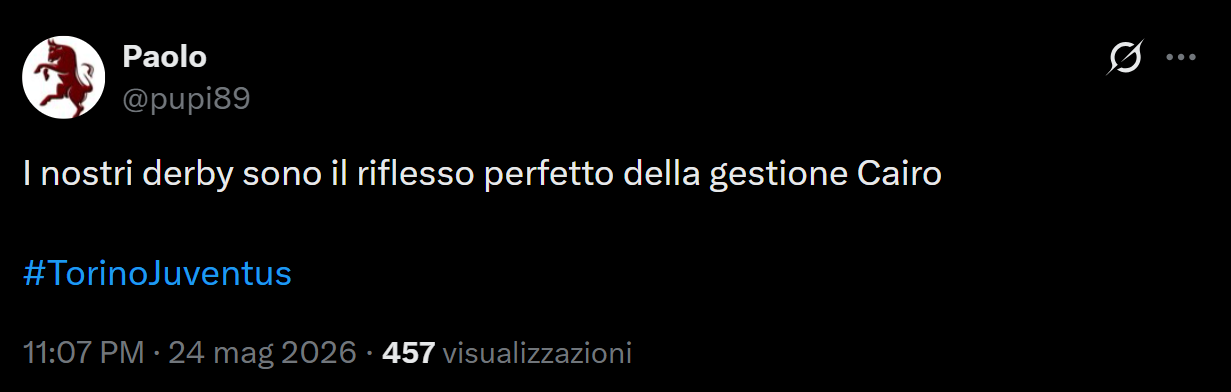 Torino-Juventus 2-2, le reazioni social: "Un derby dal sapore amichevole"