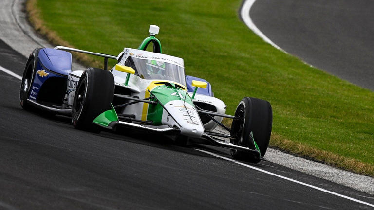 IndyCar driver Caio Collet's vehicle catches fire in terrifying Indy ...