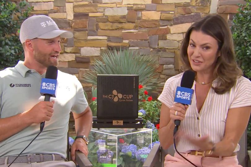 Wyndham Clark issues sarcastic apology as Amanda Balionis brings up ...