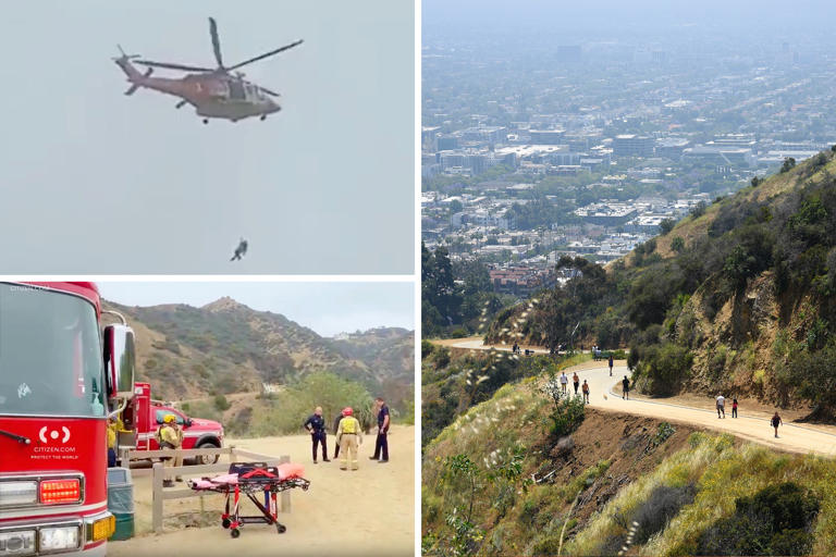 Horror on LA’s Runyon Canyon trail as helicopters airlift man in grave ...