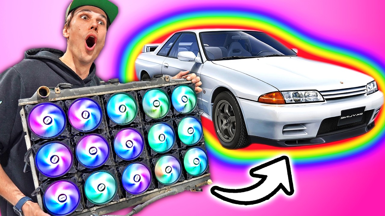 Cooling my car with RGB computer fans!