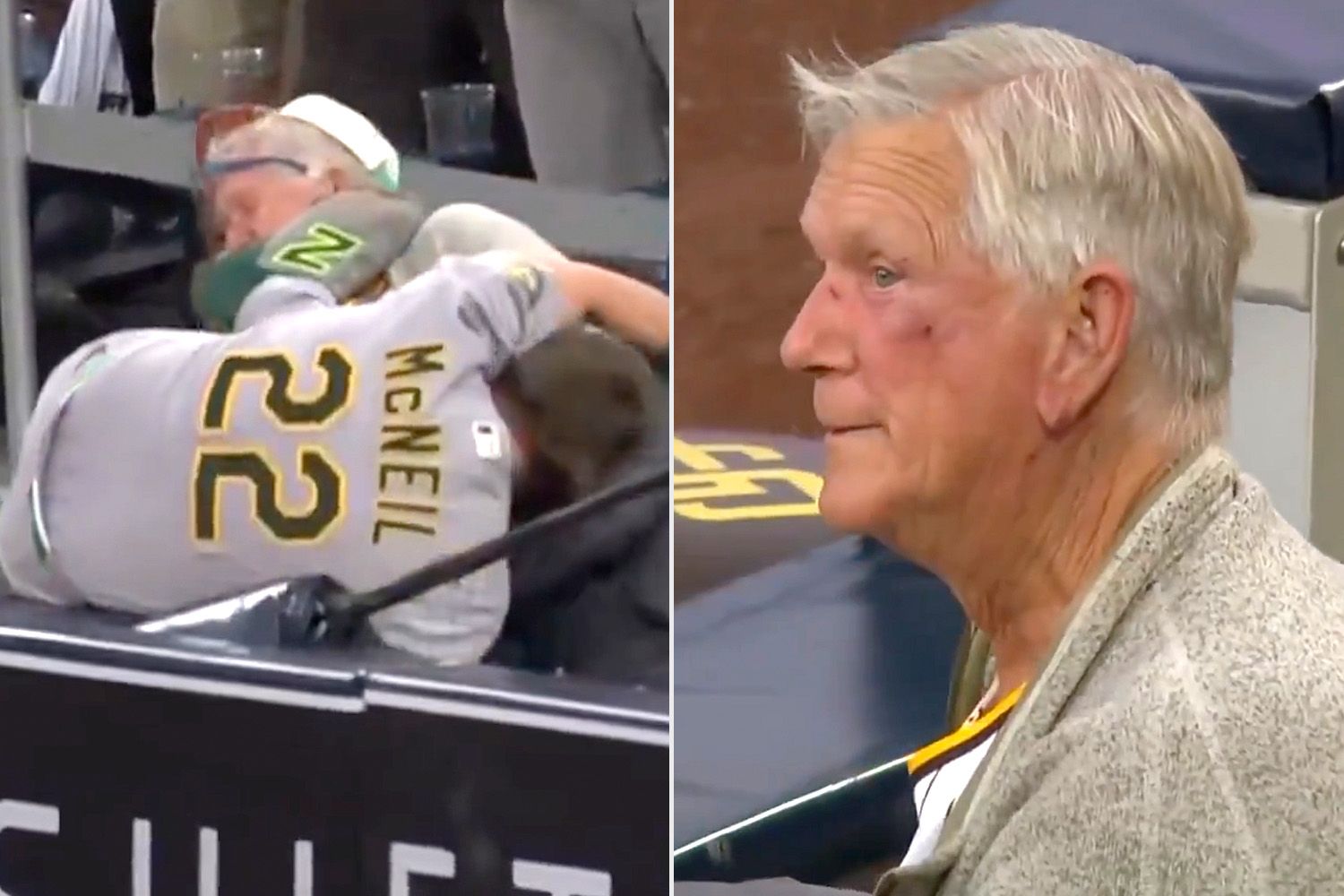 Jeff McNeil accidentally cuts elderly fan with cleat while diving into ...