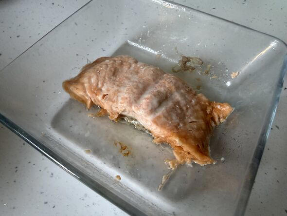 I made salmon in the frying pan, oven and microwave - 1 was the ...