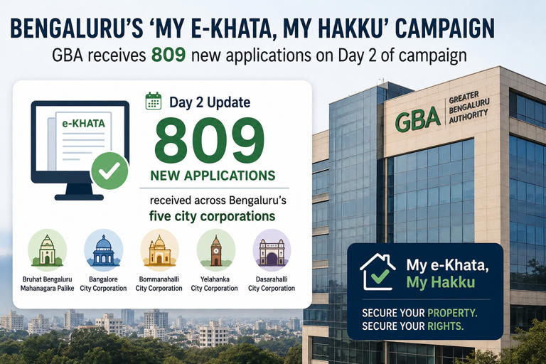 My e-Khata, my hakku campaign: Greater Bengaluru Authority receives 809 ...