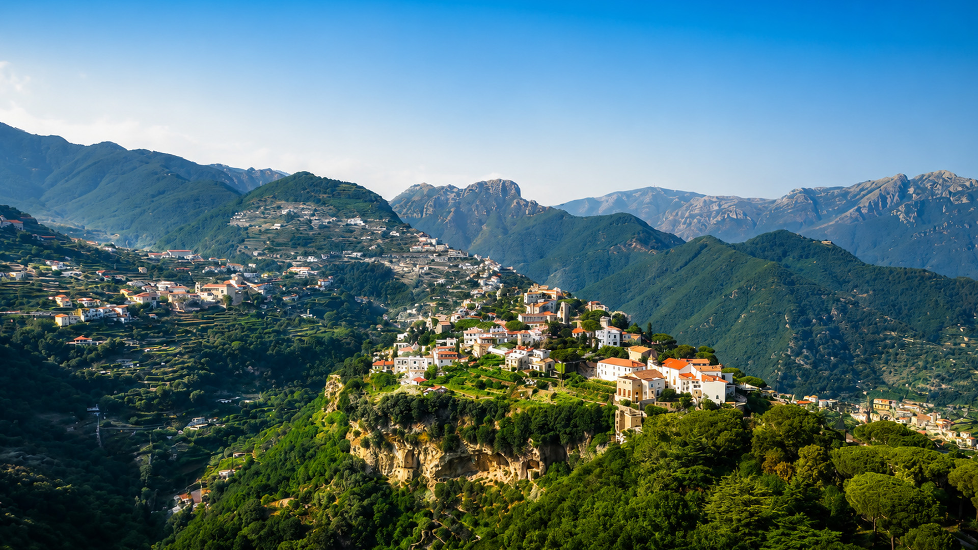 Why was this village built on cliffs?