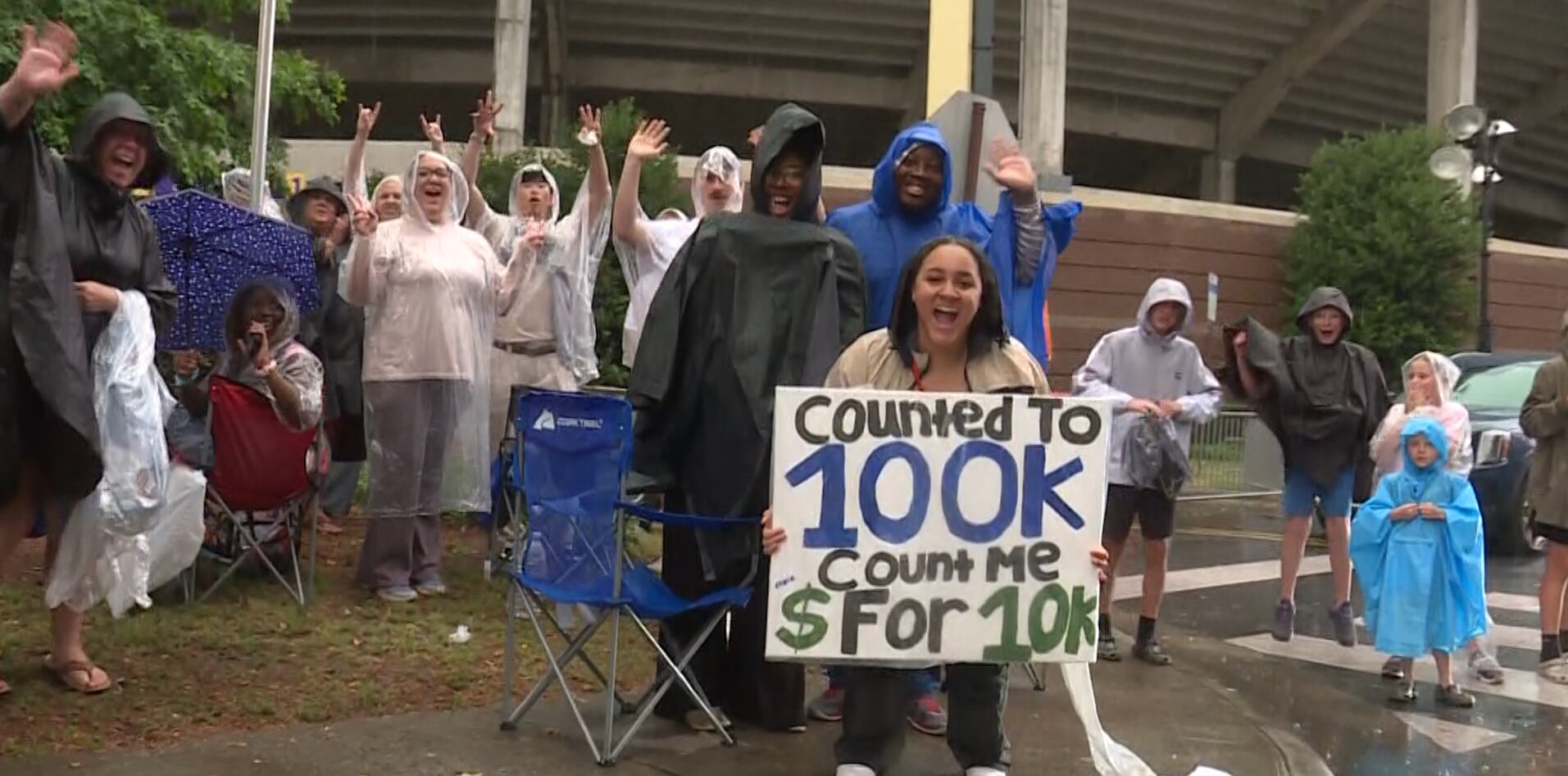 Thousands line Dowdy-Ficklen stadium ahead of 'Beast Games' filming