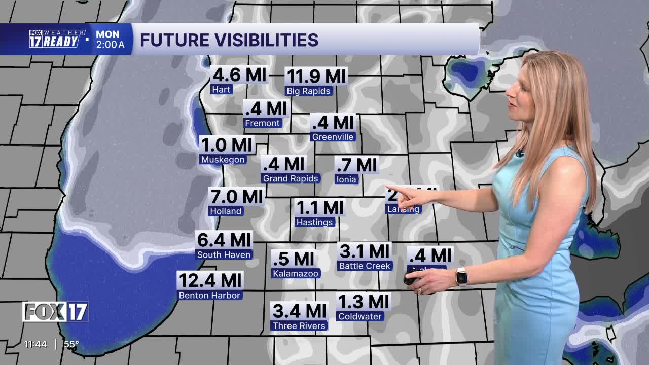 Sunday night forecast: Dense fog through mid-morning