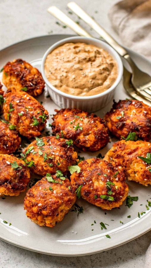 Pan-seared salmon croquettes from leftover salmon