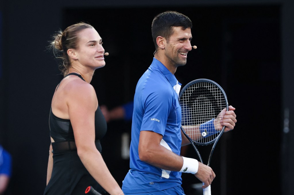 Novak Djokovic channels Michael Jackson for dance-off with Aryna Sabalenka