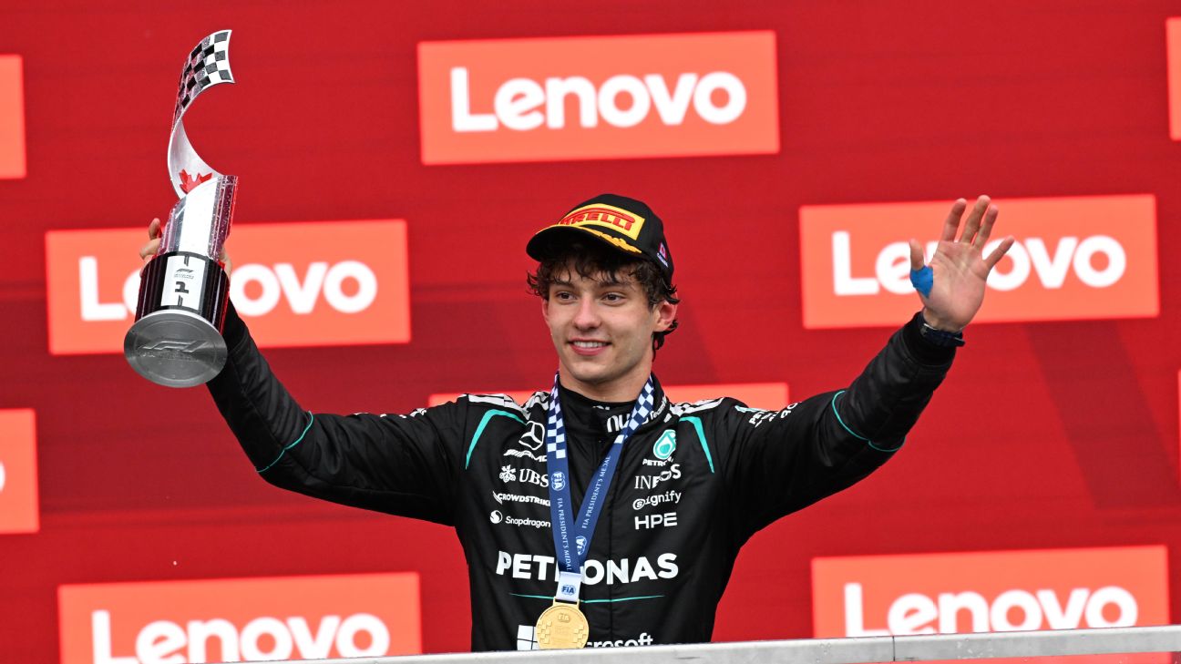 Canadian Grand Prix: Kimi Antonelli wins for Mercedes after teammate ...
