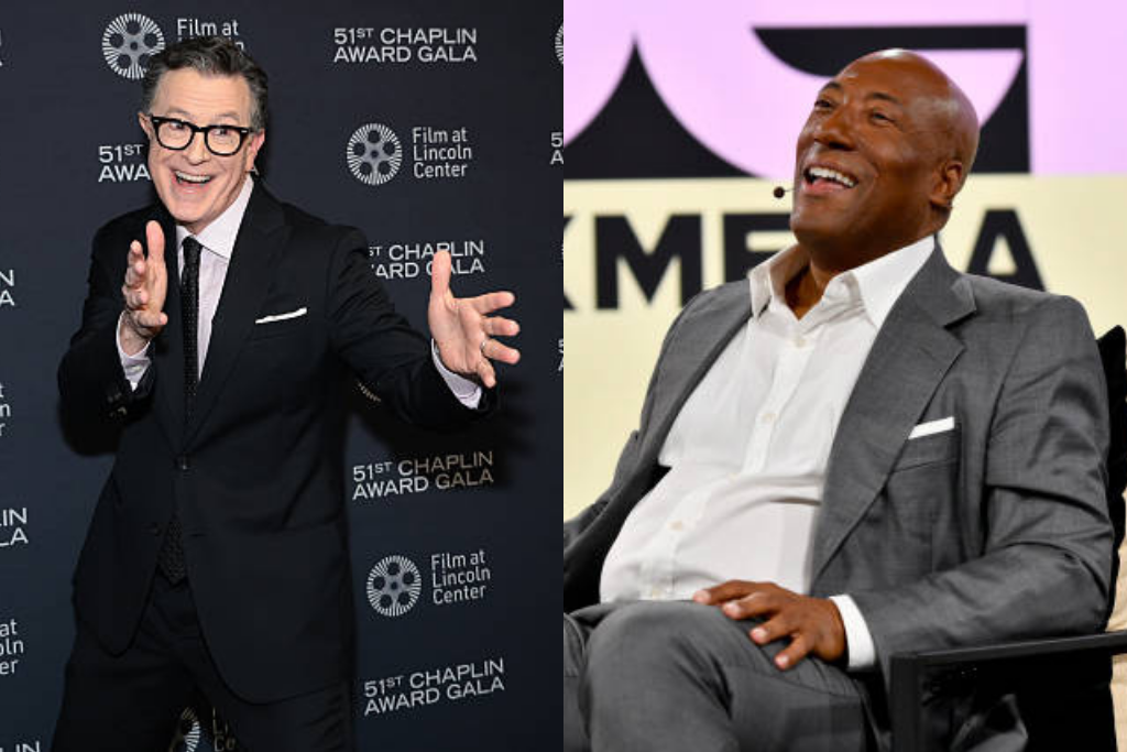 Stephen Colbert broadcasts friendly video call with late night ...