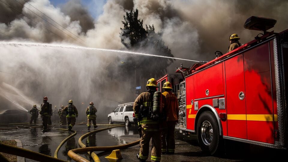 South Gate fire: Massive blaze erupts at industrial area, shelter-in ...