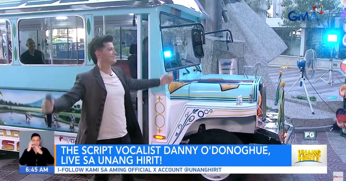 The Script's Danny O'Donoghue makes jeepney entrance on 'Unang Hirit'