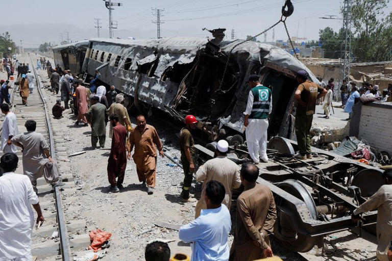 At least 24 killed in Pakistan train blast claimed by separatist militants