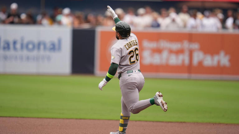 Cortes homers, Kurtz reaches base for 47th straight game as A's beat ...