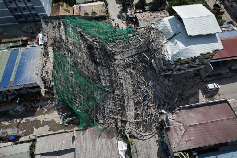 Building under construction in Philippines collapses, leaving 1 dead ...