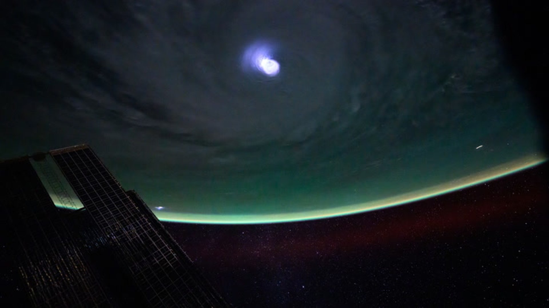 Space station captures lightning-filled eye of a hurricane in ...