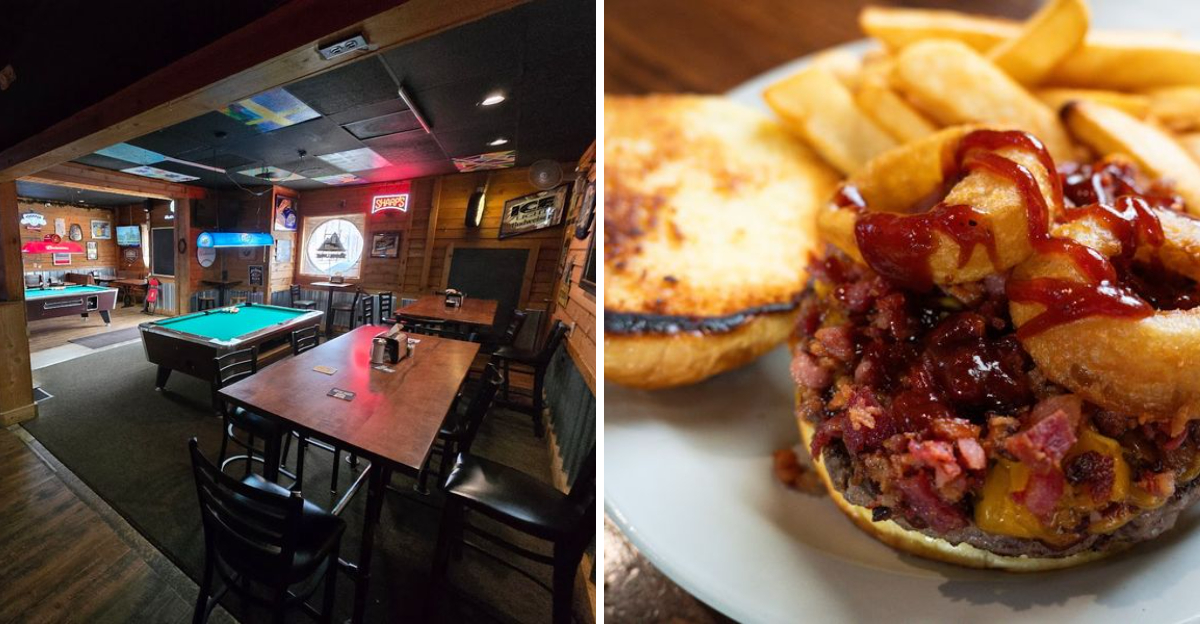 This tiny Indiana tavern serves a burger so big it looks illegal