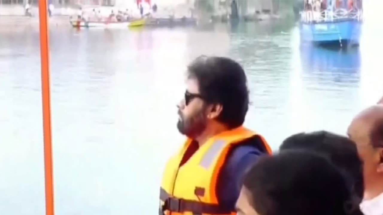 DEPUTY CM PAWAN KALYAN INSPECTS GODAVARI POLLUTION IN RAJAMAHENDRAVARAM