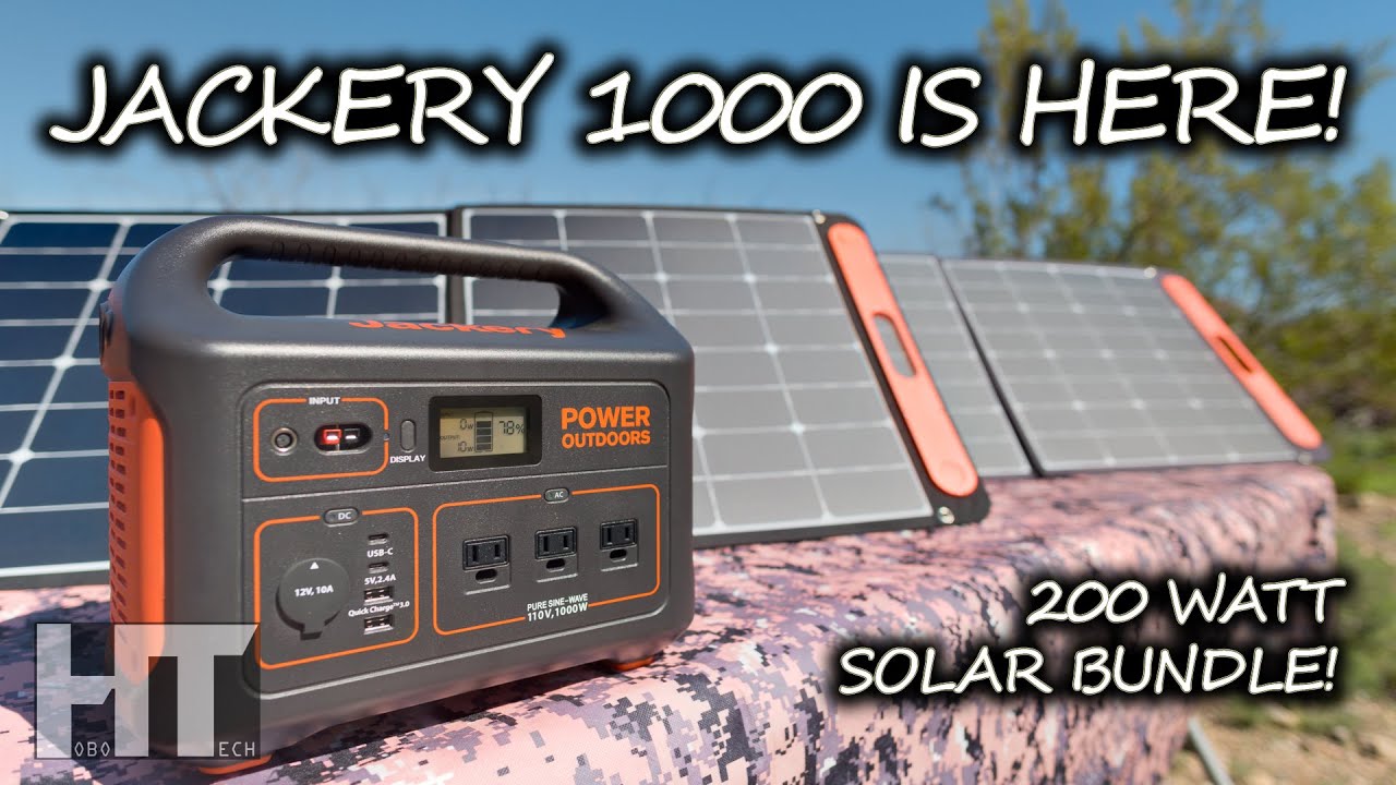 Jackery Explorer 1000 | 200 watt solar panel charging in parallel demo ...