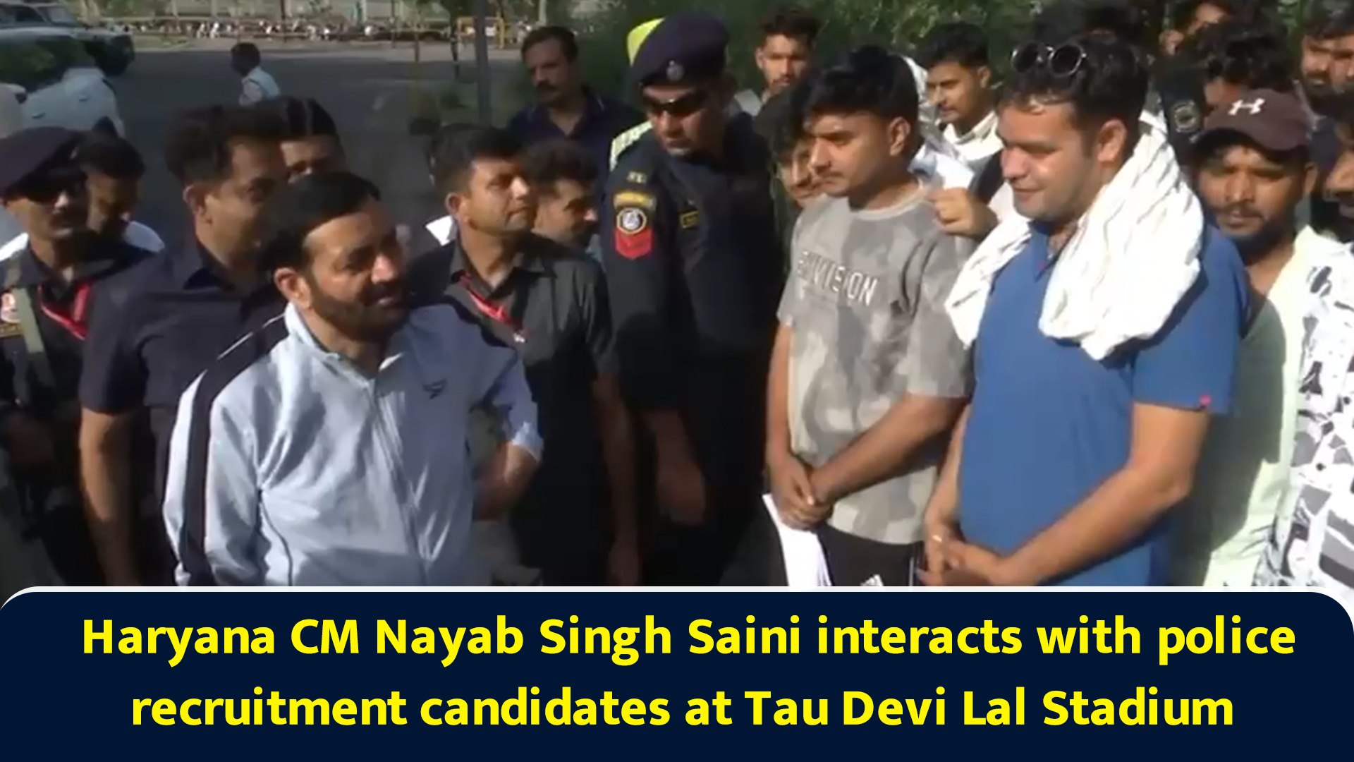 Haryana CM Nayab Singh Saini interacts with police recruitment ...