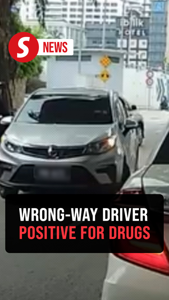 Man arrested for driving against traffic tests positive for drugs
