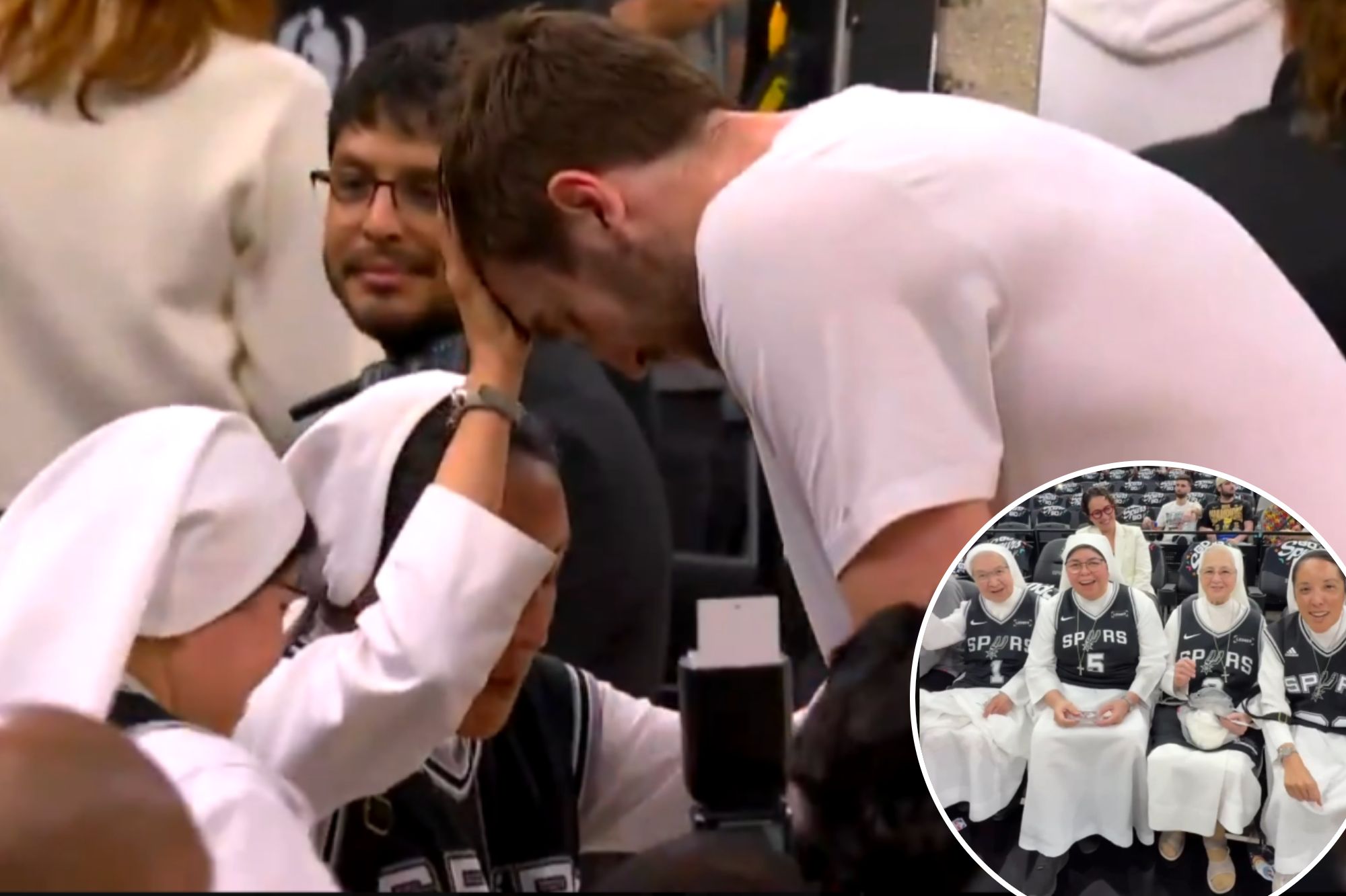 Salesian sisters bless Spurs’ Luke Kornet ahead of Game 4 win against ...