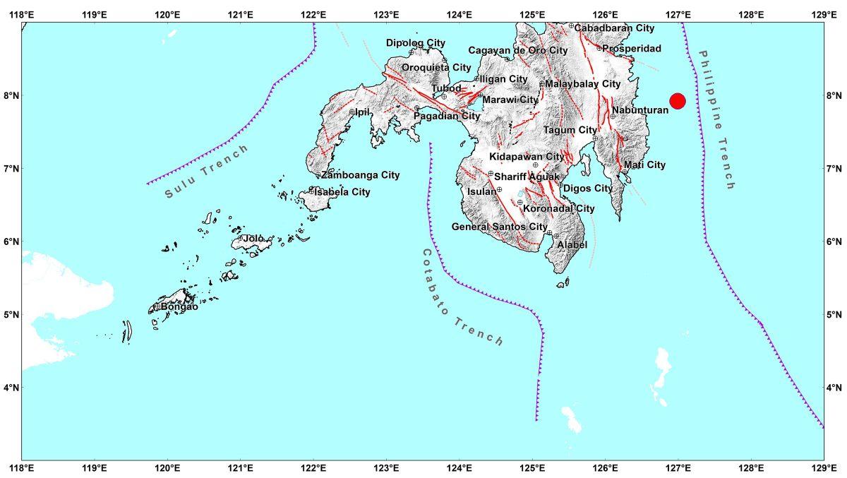 Magnitude 5.0 earthquake hits Davao Oriental