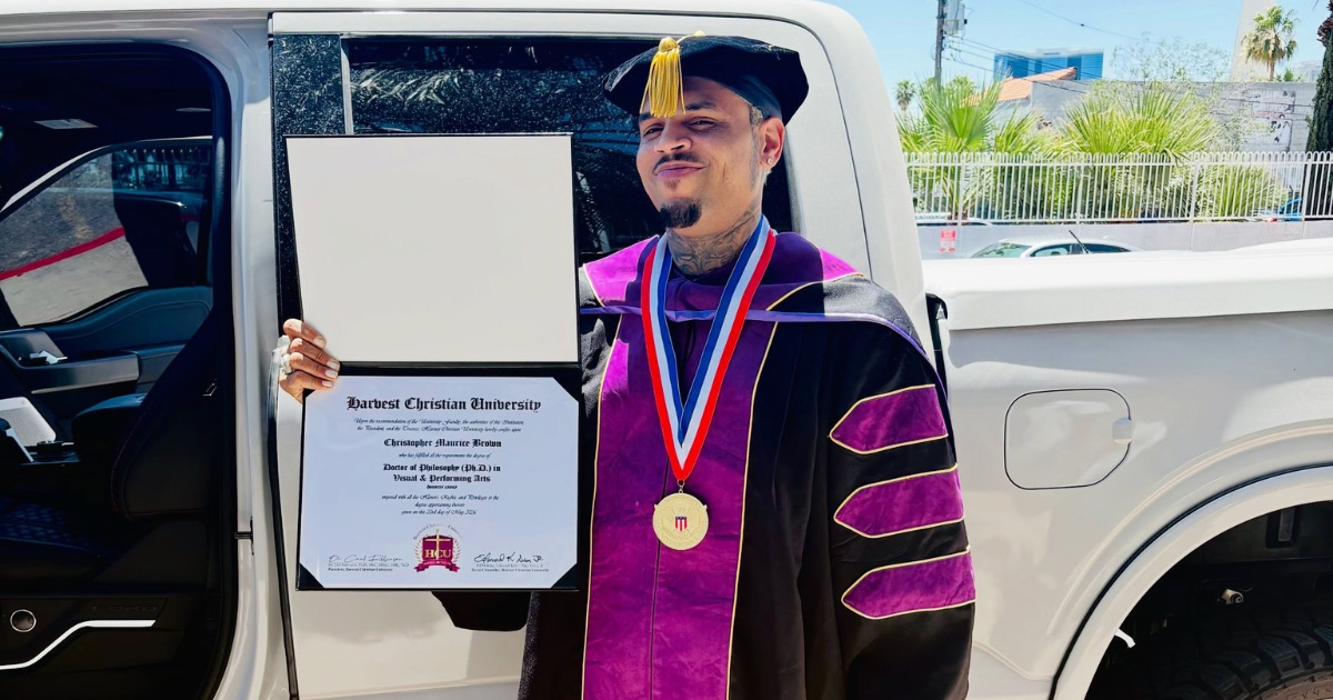 'I did a thing': Chris Brown receives honorary PhD