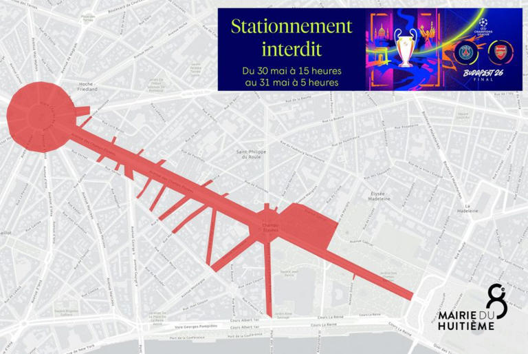 PSG vs Arsenal – Bans on the Champs-Elysées surrounding the final