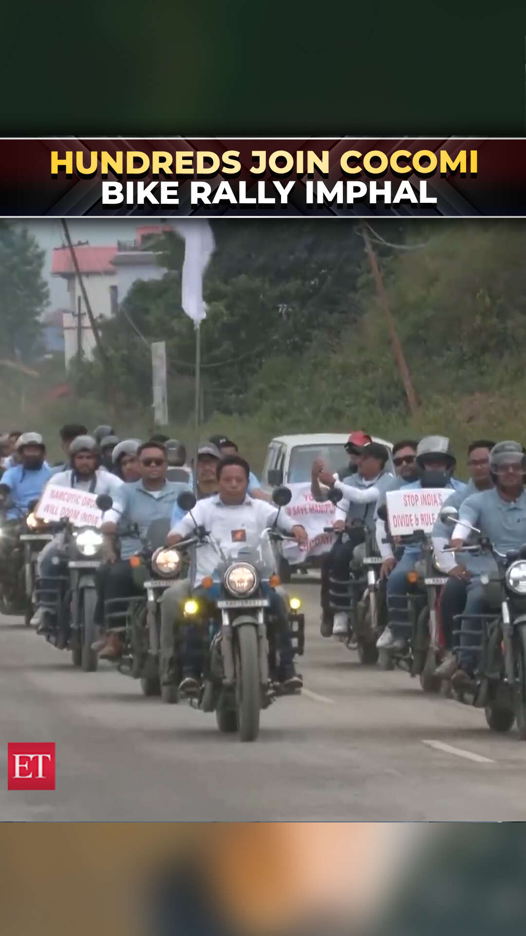 Save Manipur from narco terrorism: Hundreds join COCOMI youth bike ...