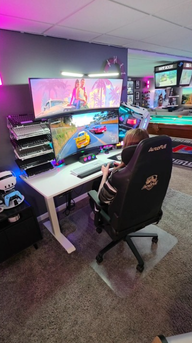 Ultimate basement gaming setup insane PC & console battle station