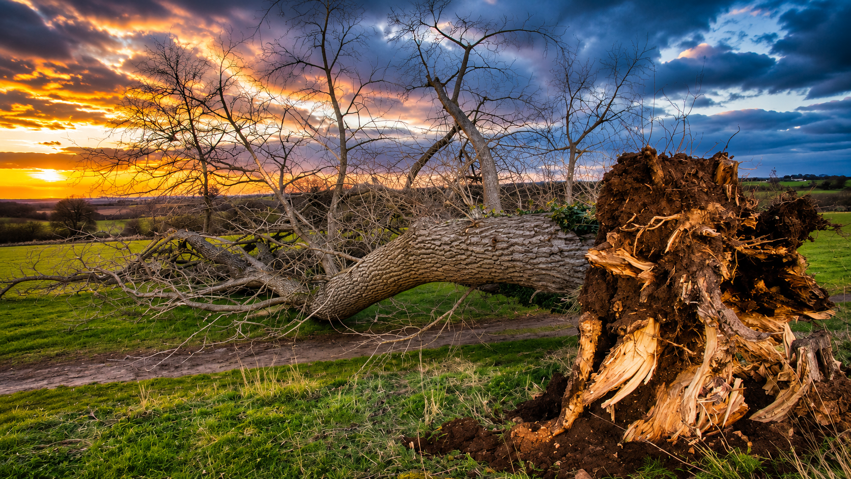 Storm Eunice leaves trees down before estate fencing starts