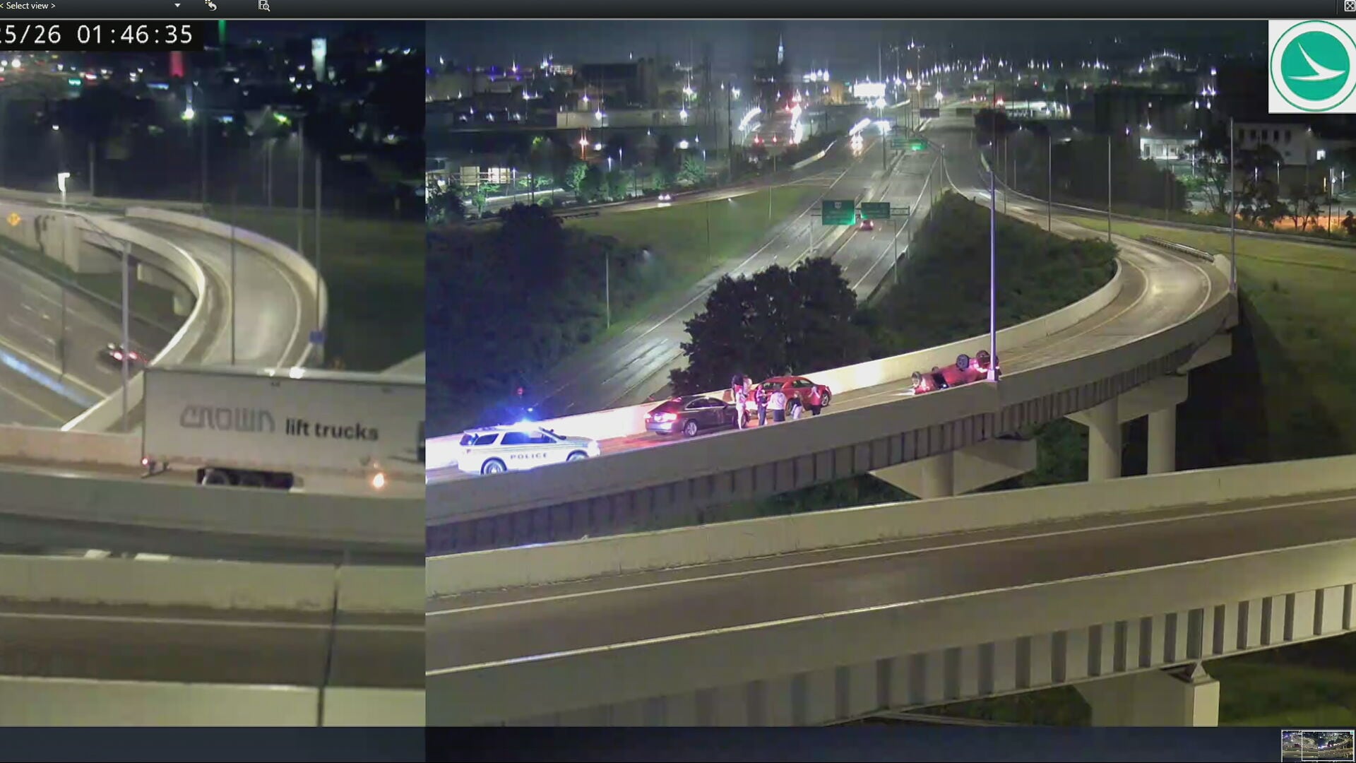 Ramp closed on I-75 for rollover crash